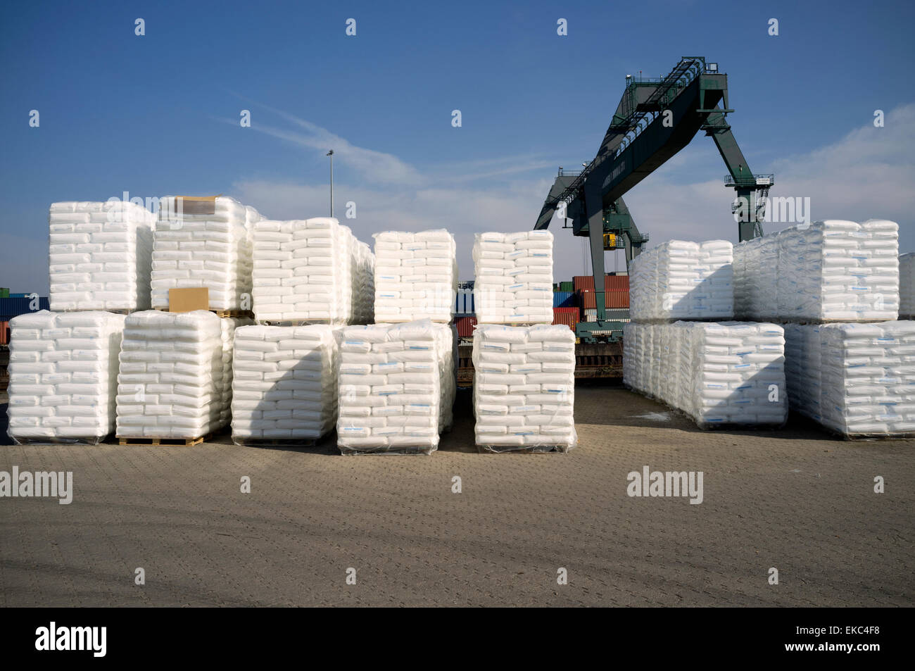 Sacks of Lupolen manufactured by Lyondell Basall, Cologne, Germany Stock Photo - Alamy