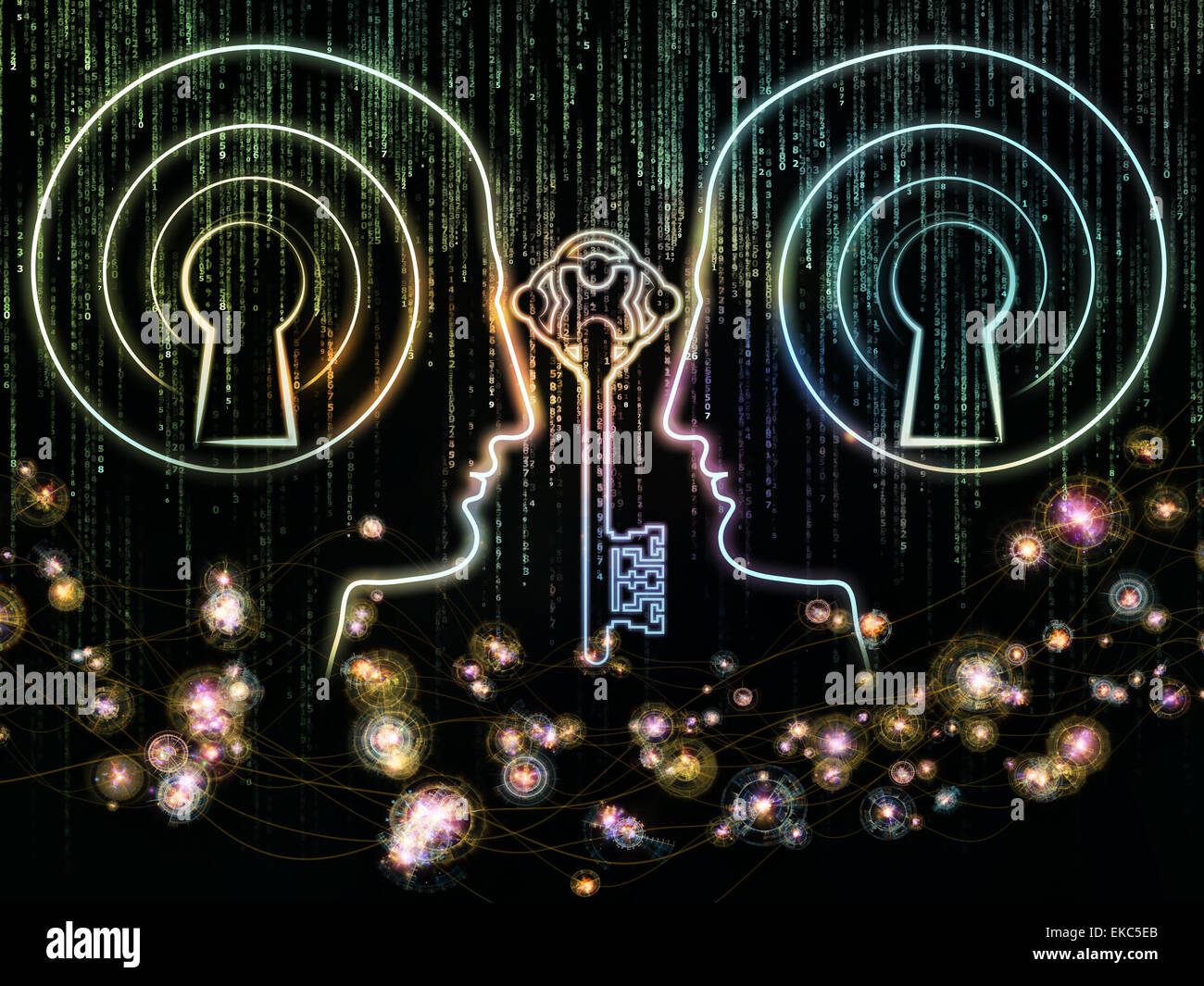 Lights of Encryption Stock Photo - Alamy