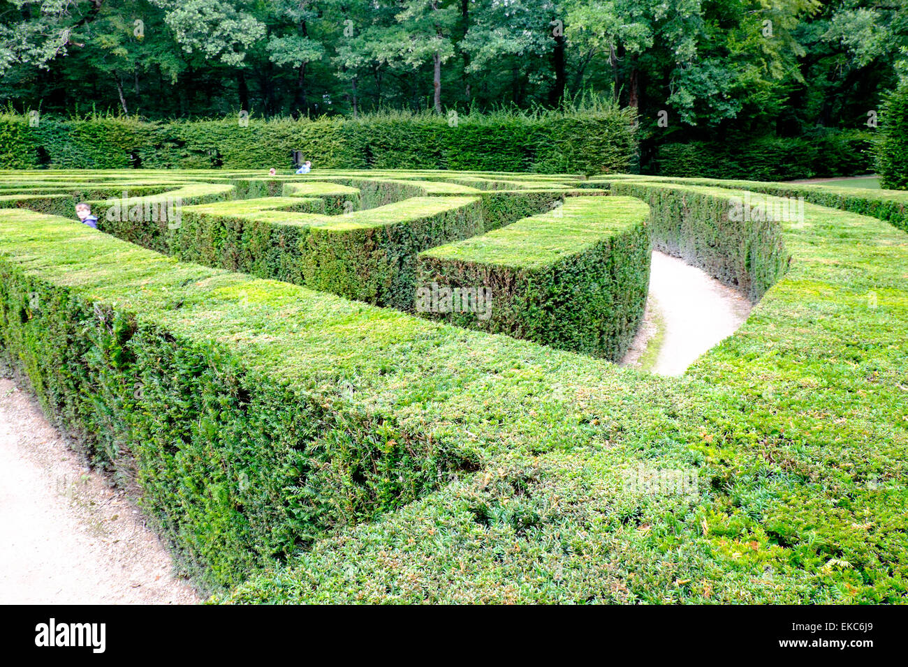 The Italian Maze at Chateau de Chenonceau in the Indre-et-Loire, France ...