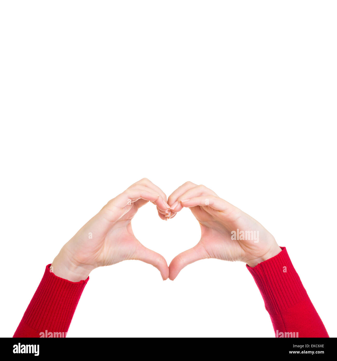 Heart shape in hands Cut Out Stock Images & Pictures - Alamy