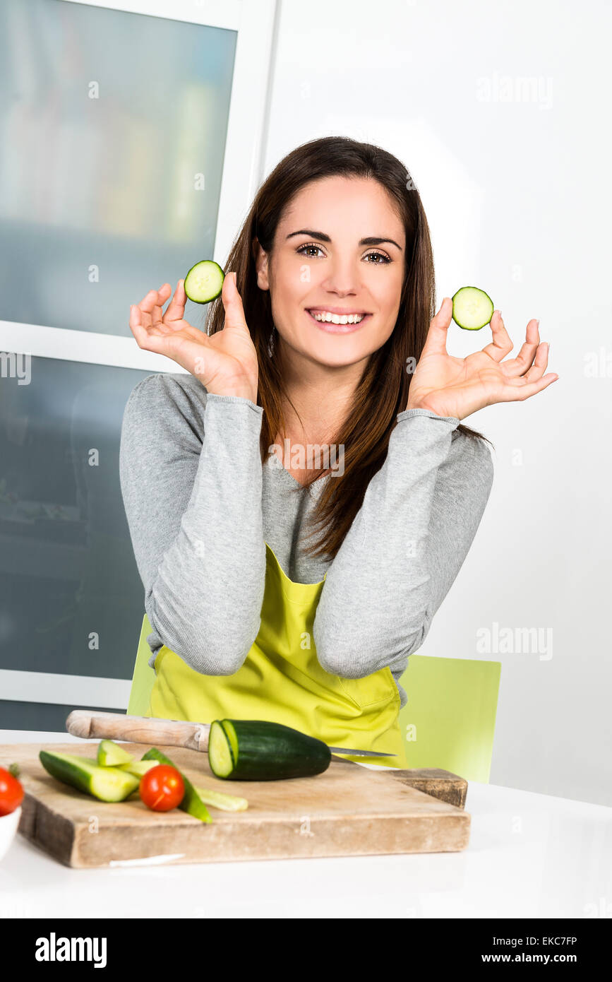 have fun in kitchen Stock Photo - Alamy