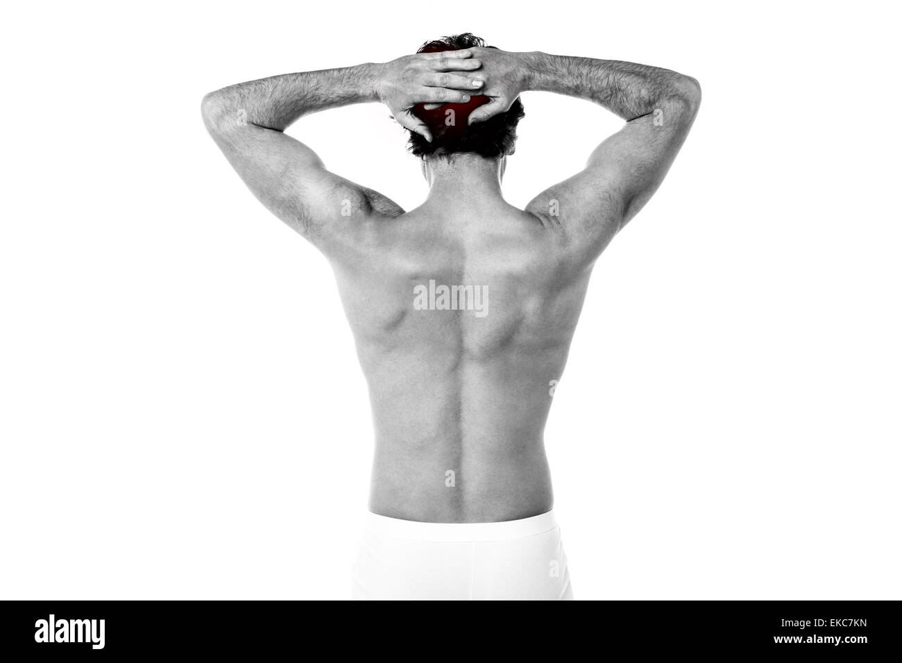 Young man having a strong headache Stock Photo - Alamy