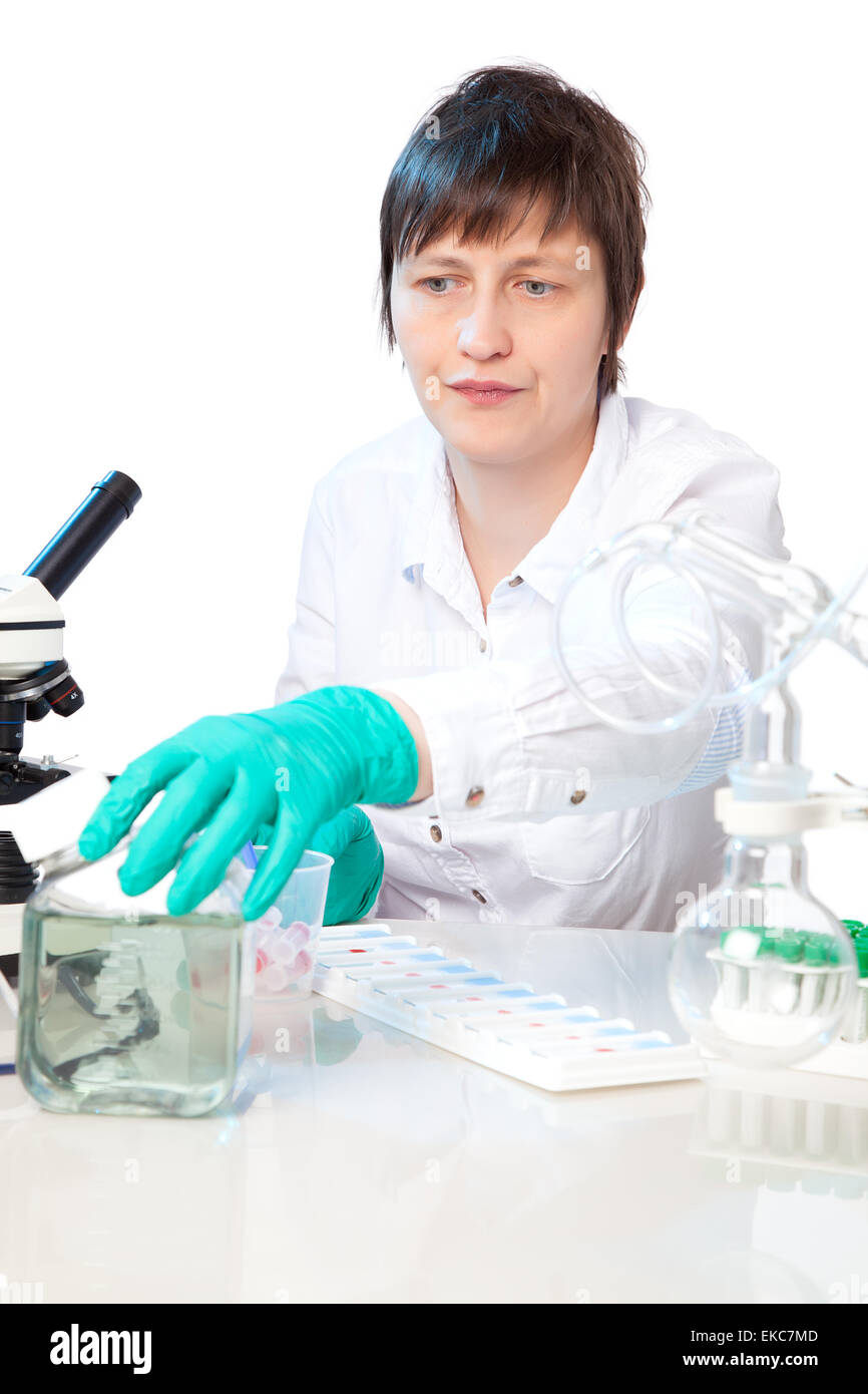 Scientific researcher in a lab Stock Photo - Alamy