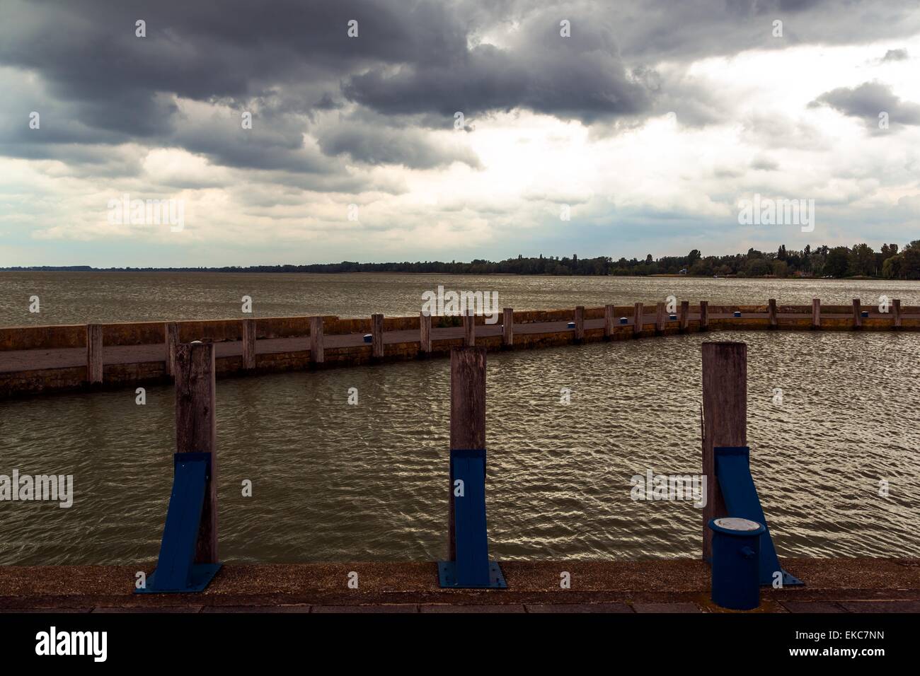 Storm over the lake Stock Photo - Alamy