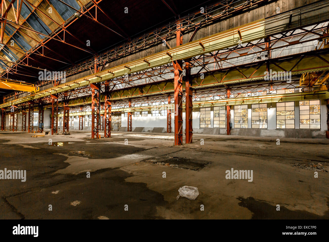 Electricity distribution hall in metal industry Stock Photo - Alamy