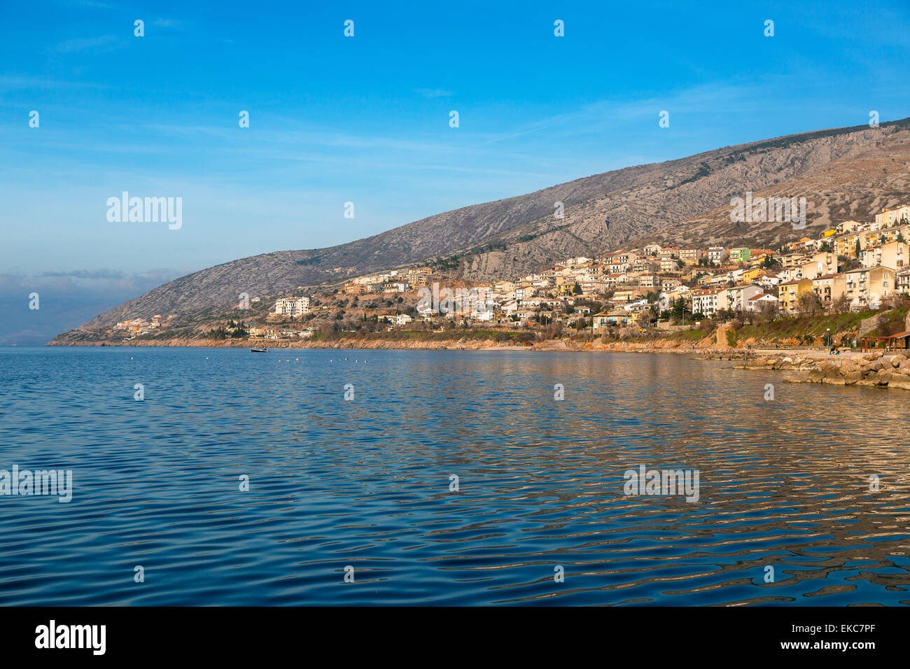 village landscape with sea Stock Photo - Alamy
