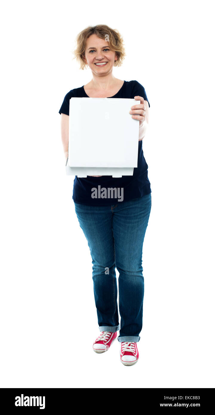 Holding lady Cut Out Stock Images & Pictures - Alamy