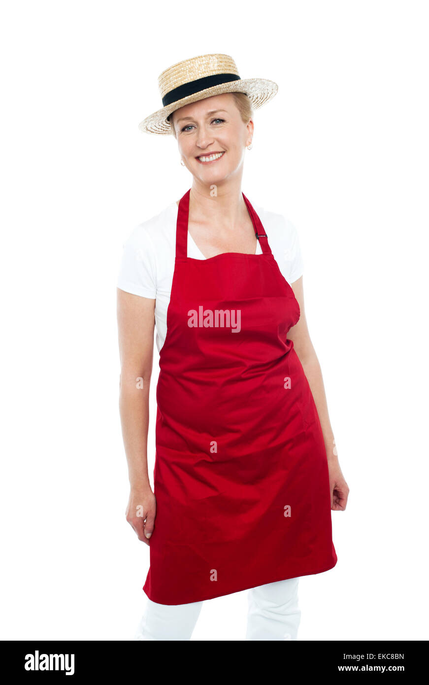 Uniform apron hat Cut Out Stock Images & Pictures - Alamy