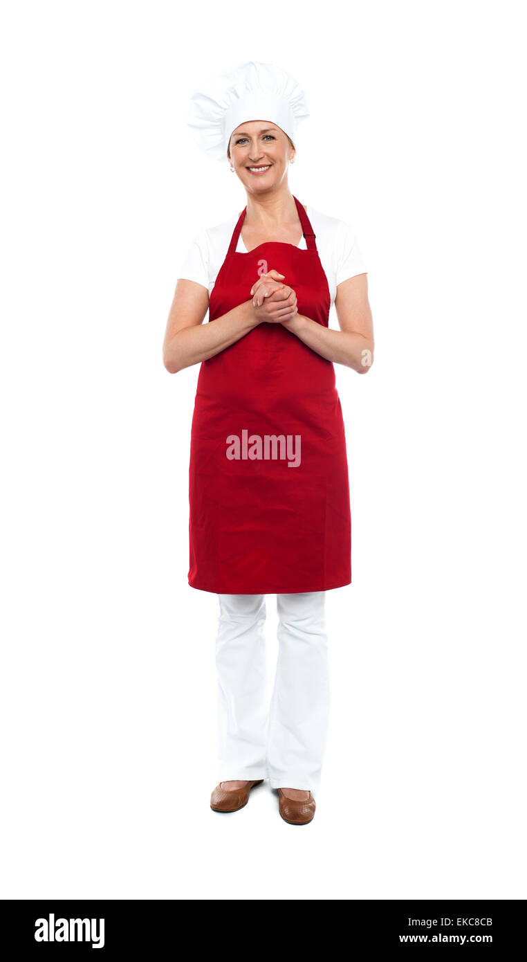 Woman in apron fresh Cut Out Stock Images & Pictures - Alamy