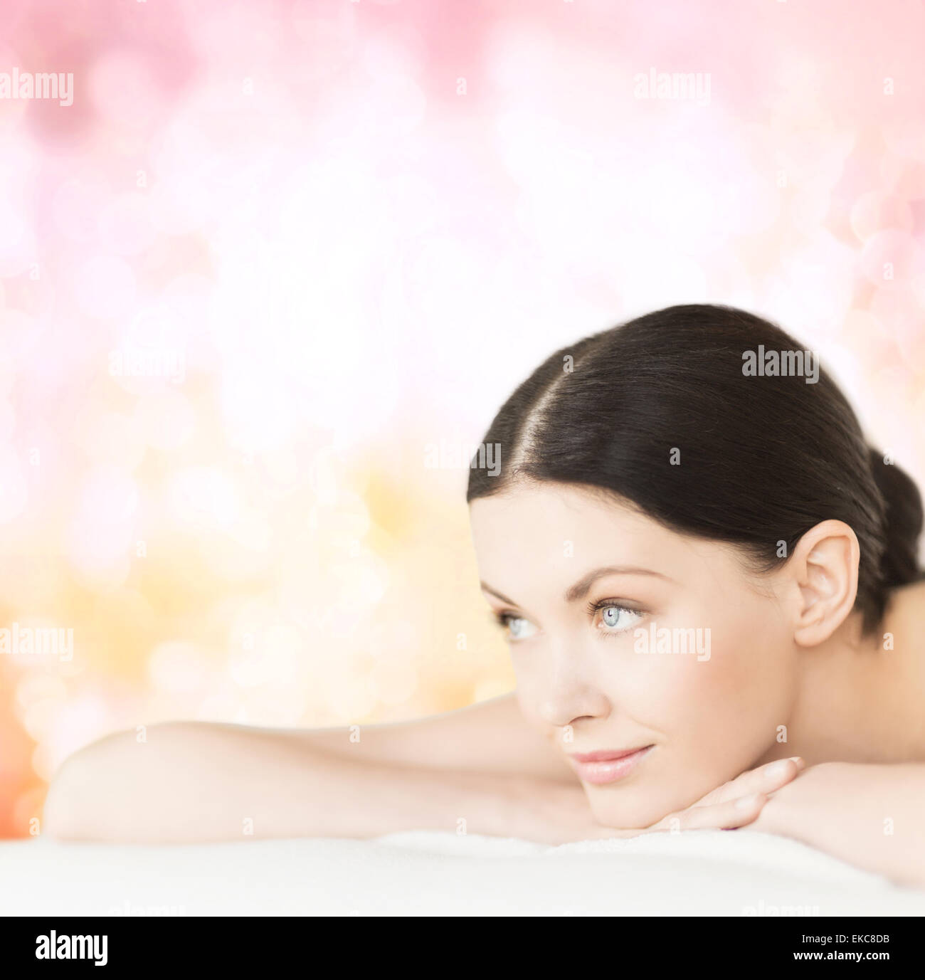 smiling woman in spa salon Stock Photo - Alamy