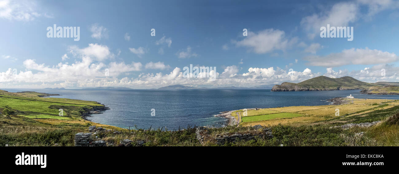 Landscape panoramic view of Valentia Island at the Ring of Kerry ...
