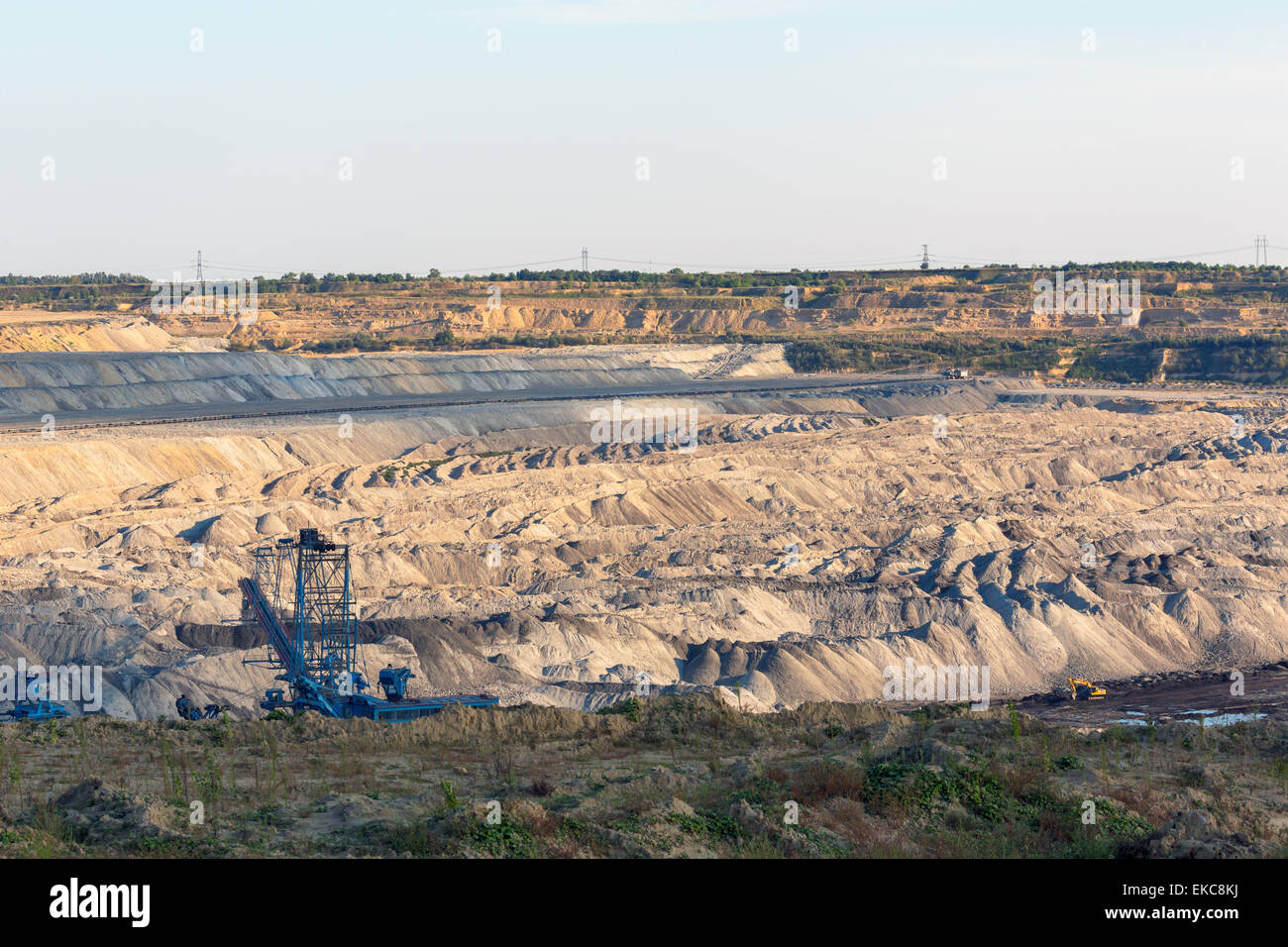 Landscape with mine machine Stock Photo - Alamy