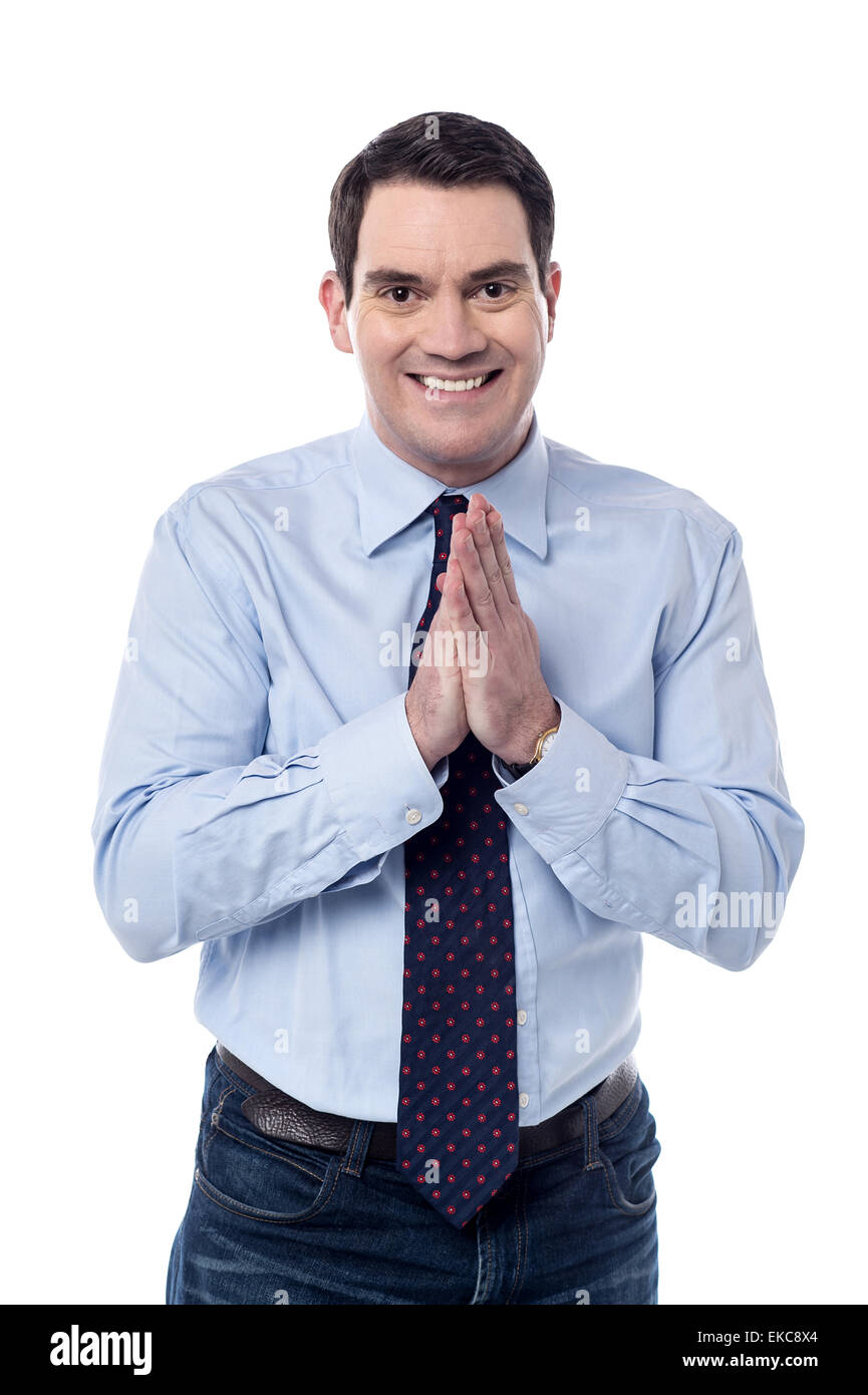 Namaste businessman hi-res stock photography and images - Alamy