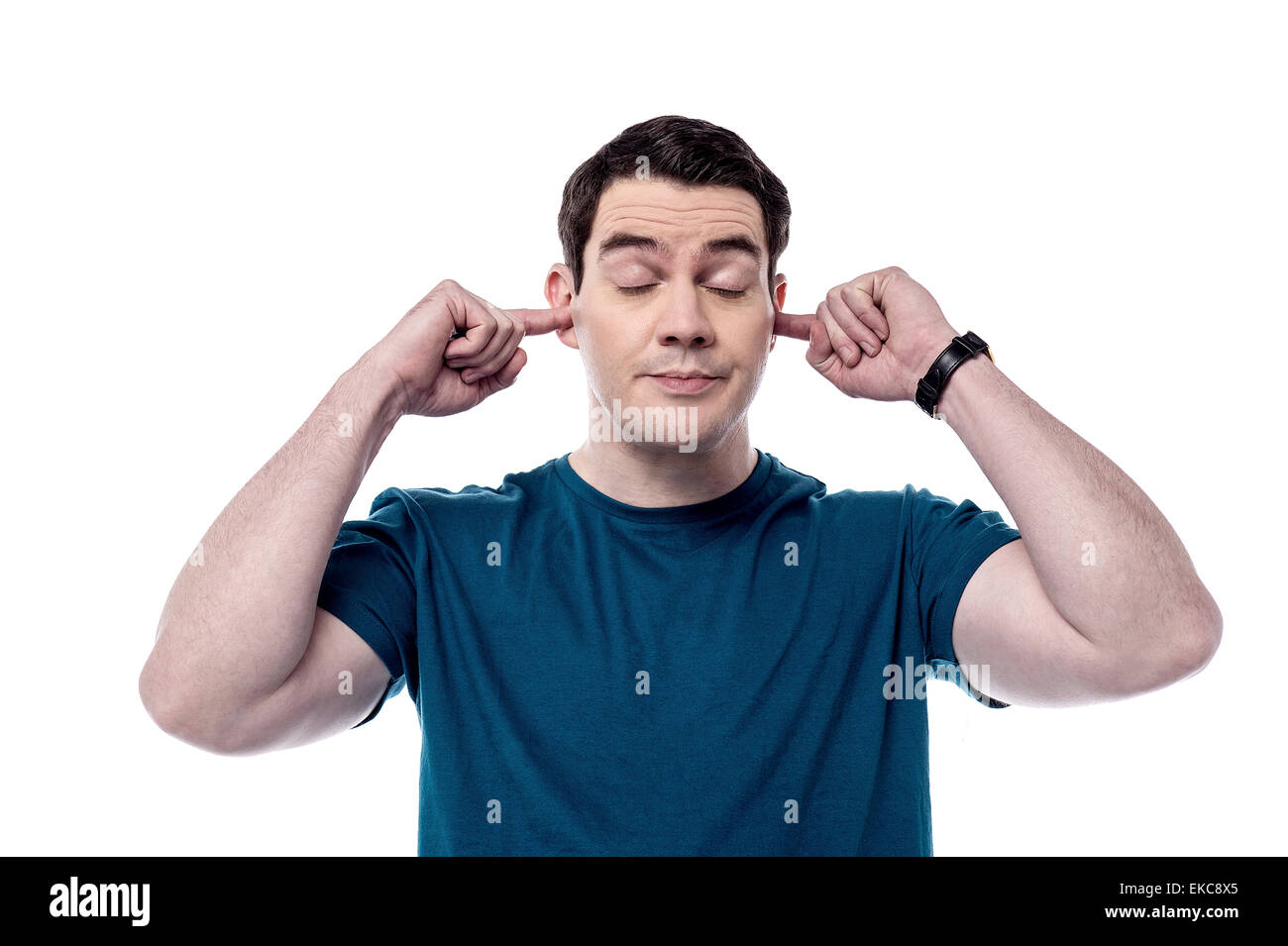 I don't like to listen Stock Photo - Alamy