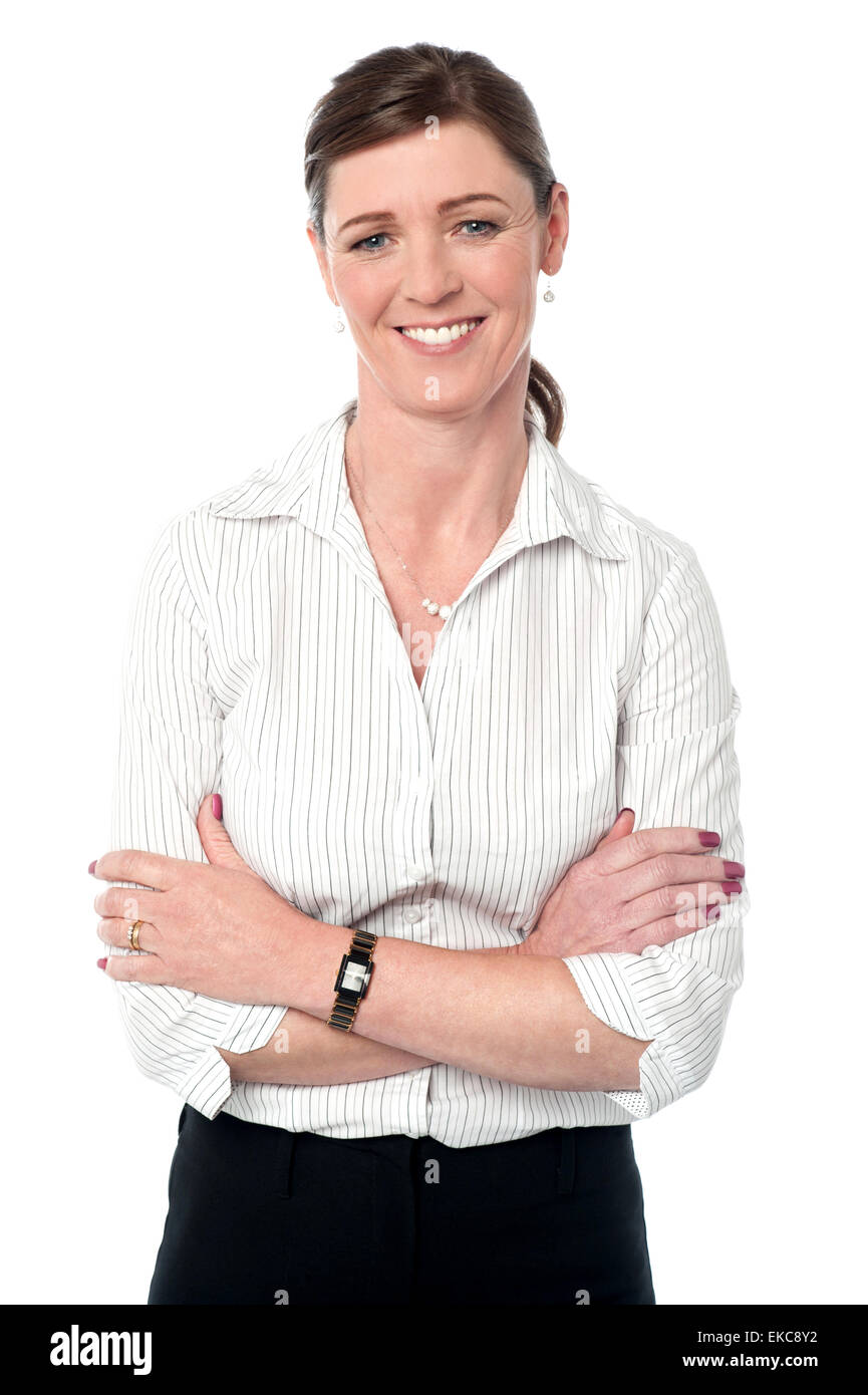 Corporate lady posing with confidence Stock Photo - Alamy