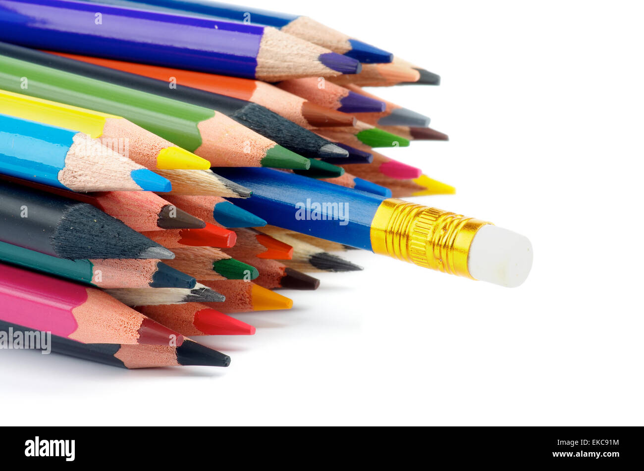 One colored orange pencil hi-res stock photography and images - Alamy