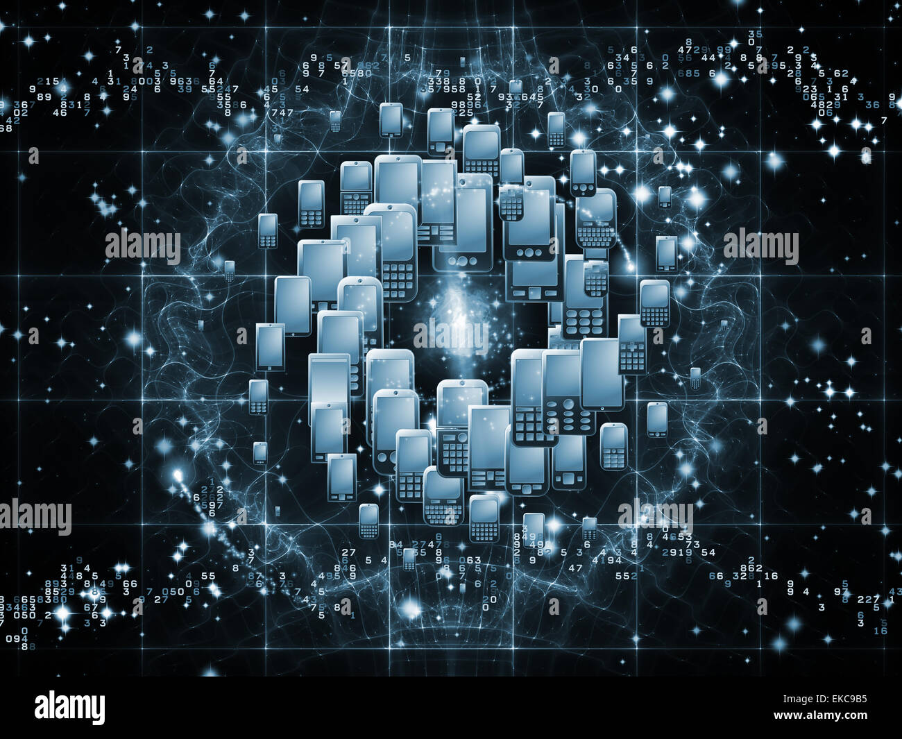 Digital Phone Technology Stock Photo - Alamy