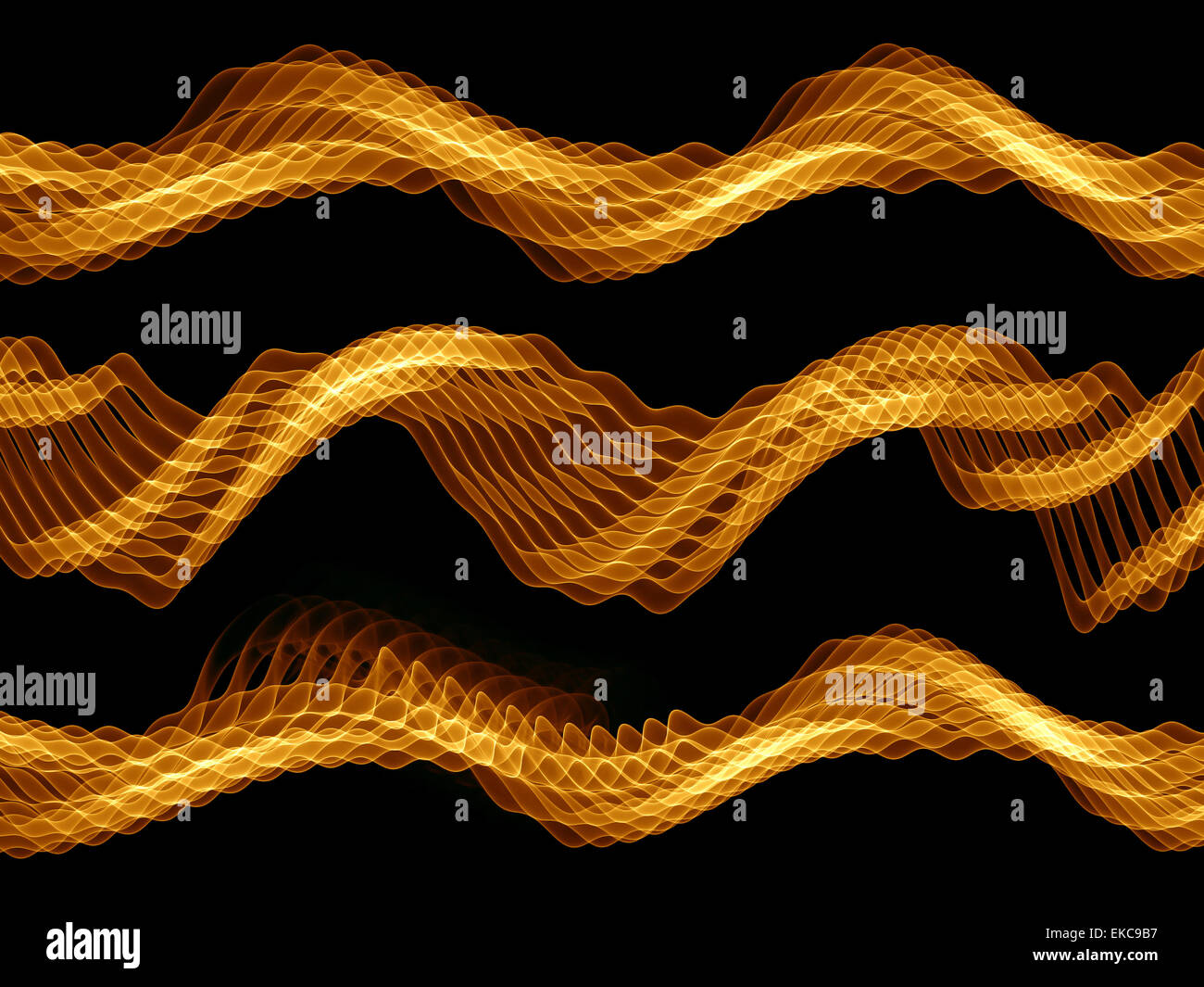 Golden Sign Waves Stock Photo - Alamy