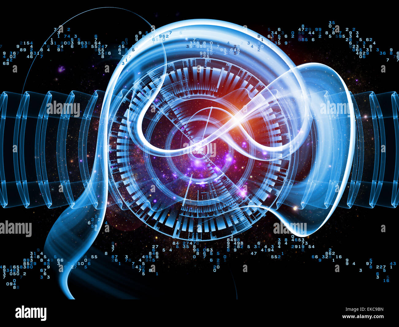 Digital Technology Swirls Stock Photo - Alamy