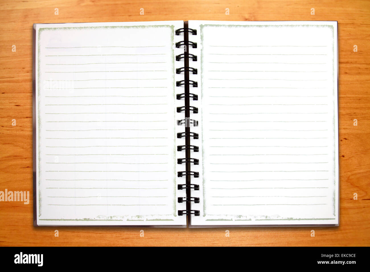 blank white binder notebook on wooden background Stock Photo - Alamy