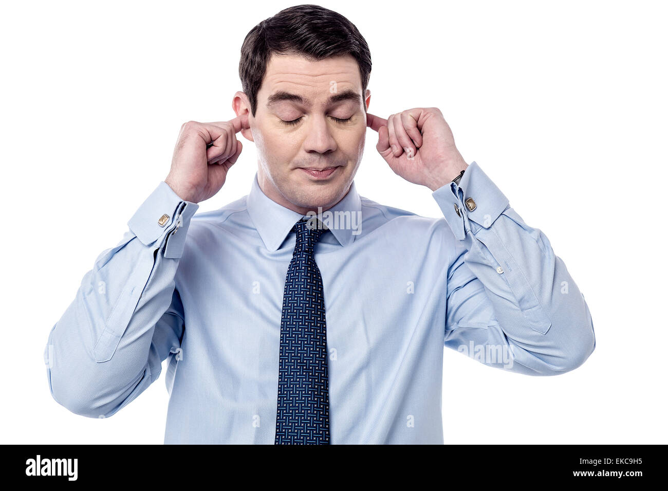 I don't want to listen Stock Photo - Alamy
