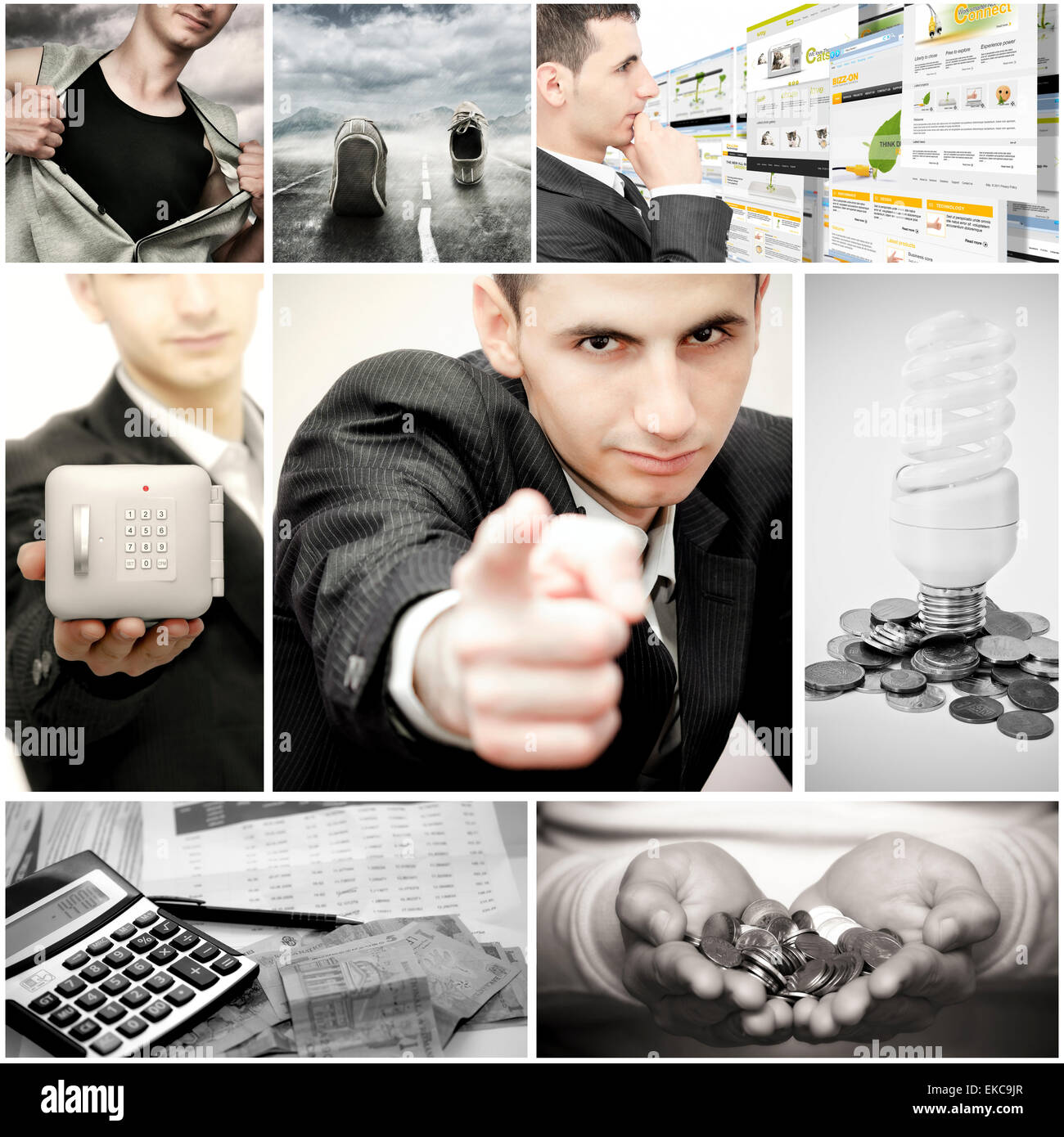 Collage different business photos note hi-res stock photography and ...