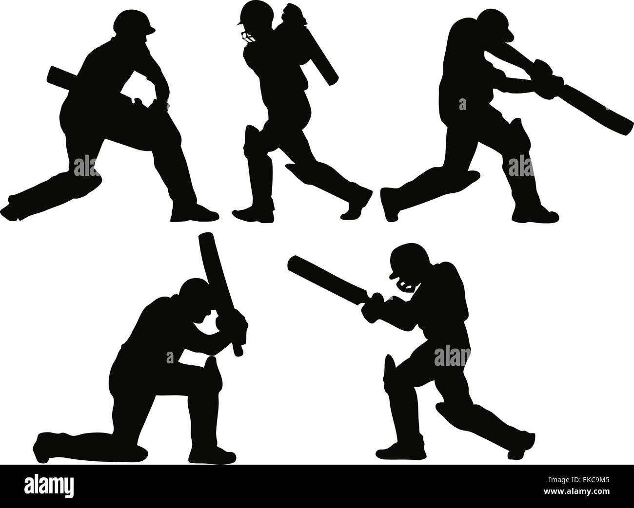 Cricket batsman silhouette hi-res stock photography and images - Alamy