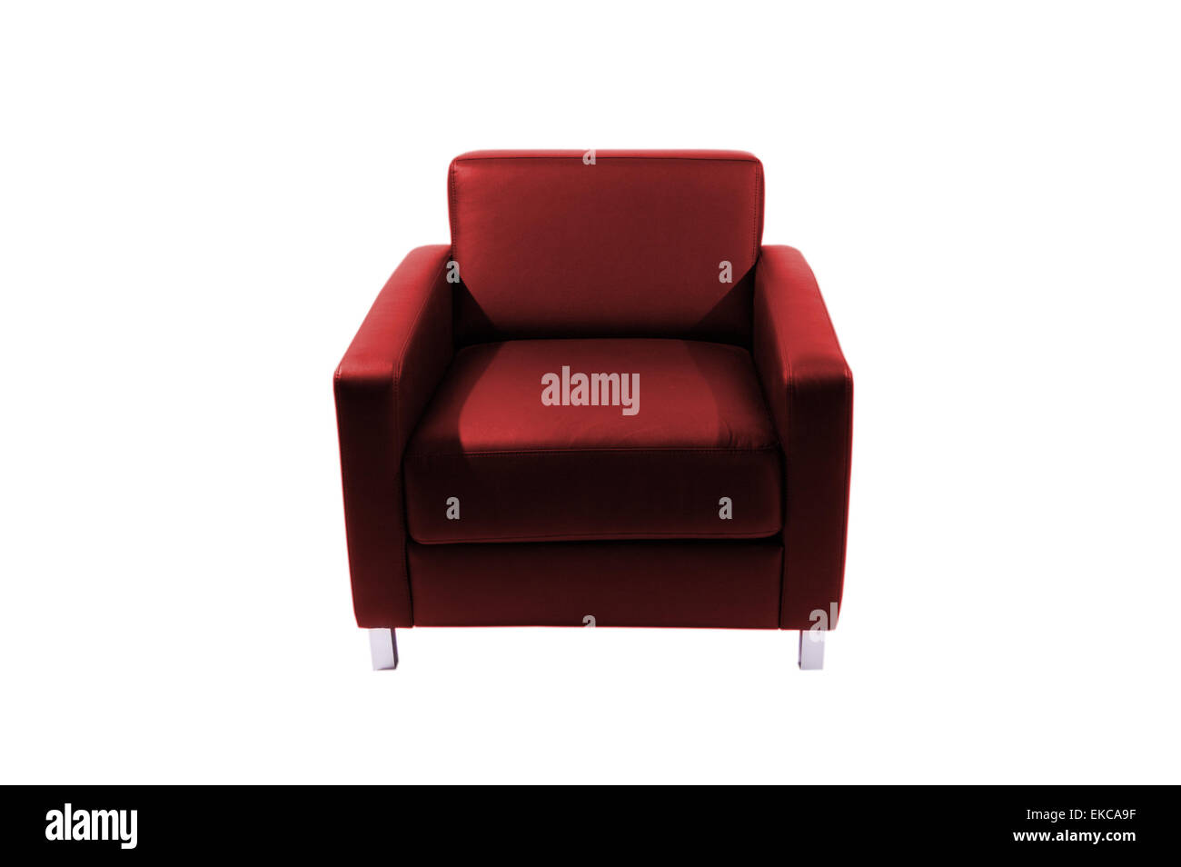 Red leather chair Stock Photo - Alamy