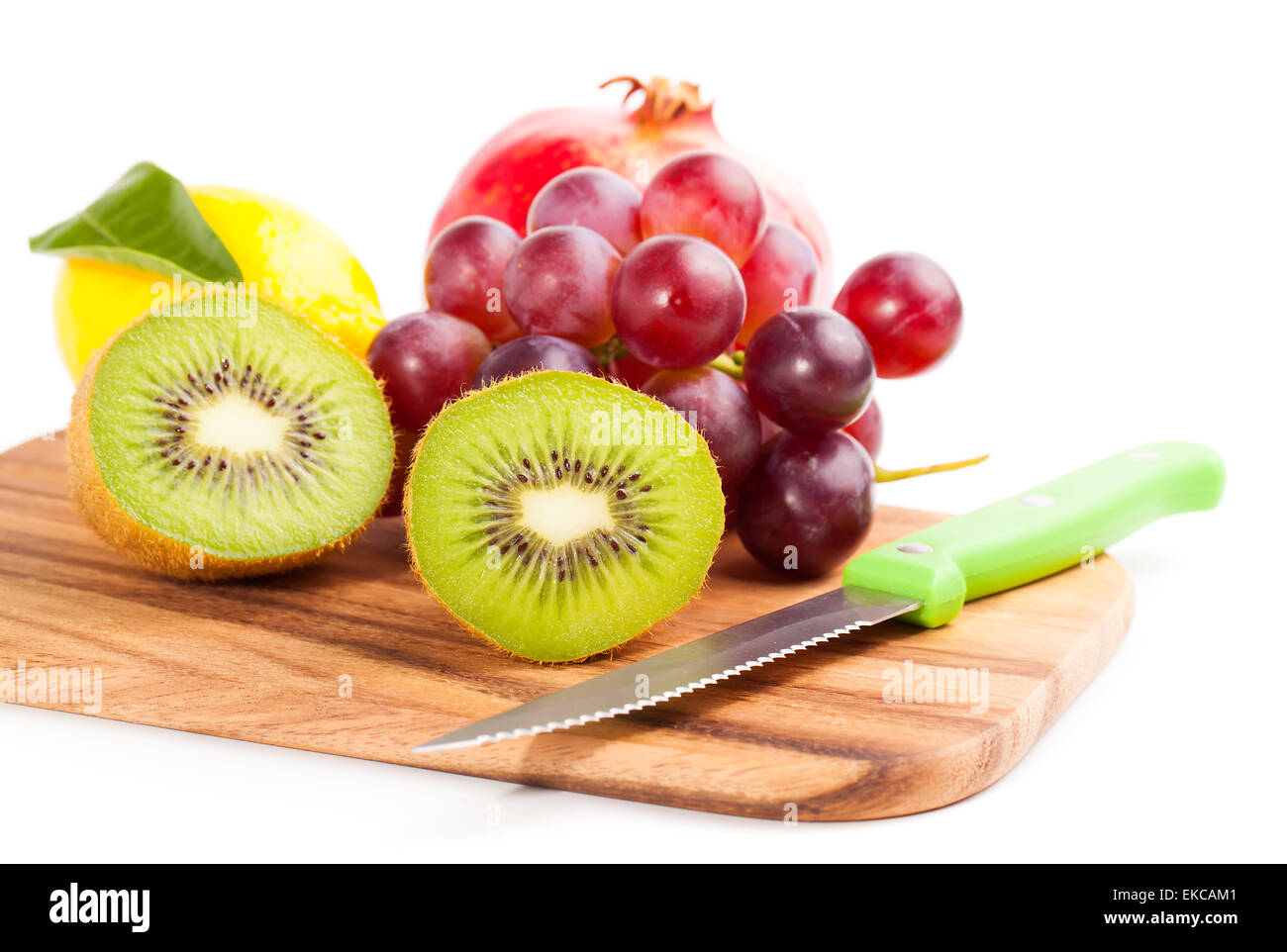 kiwi sliced segments isolated on white background Stock Photo - Alamy
