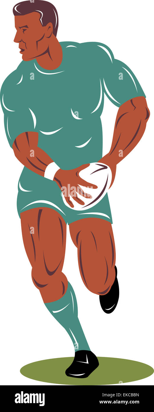 rugby player running with the ball Stock Photo - Alamy