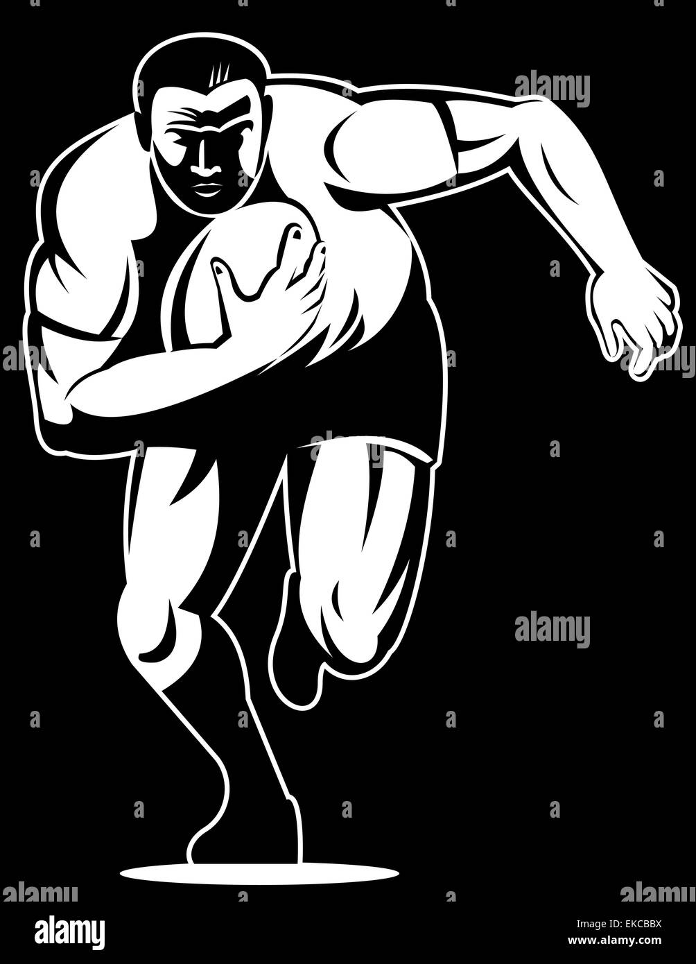 rugby player running with the ball Stock Photo - Alamy