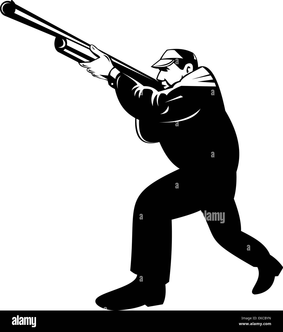 hunter aiming shotgun rifle Stock Photo - Alamy