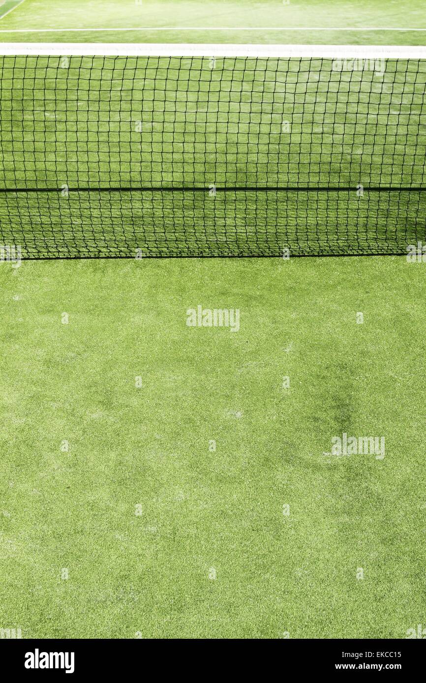 paddle tennis green grass camp field texture Stock Photo - Alamy