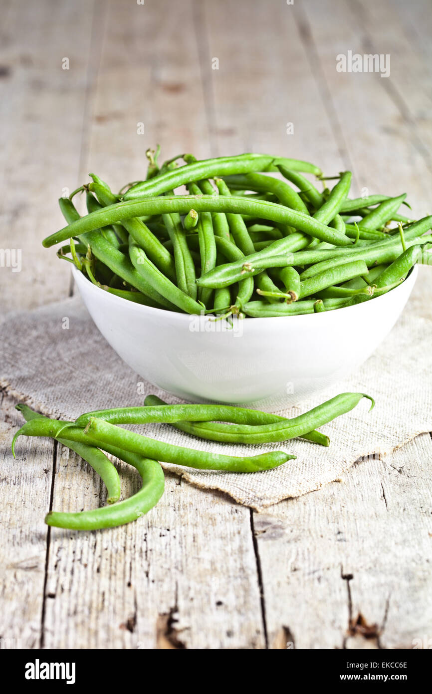 Pile raw green beans on hi-res stock photography and images - Alamy
