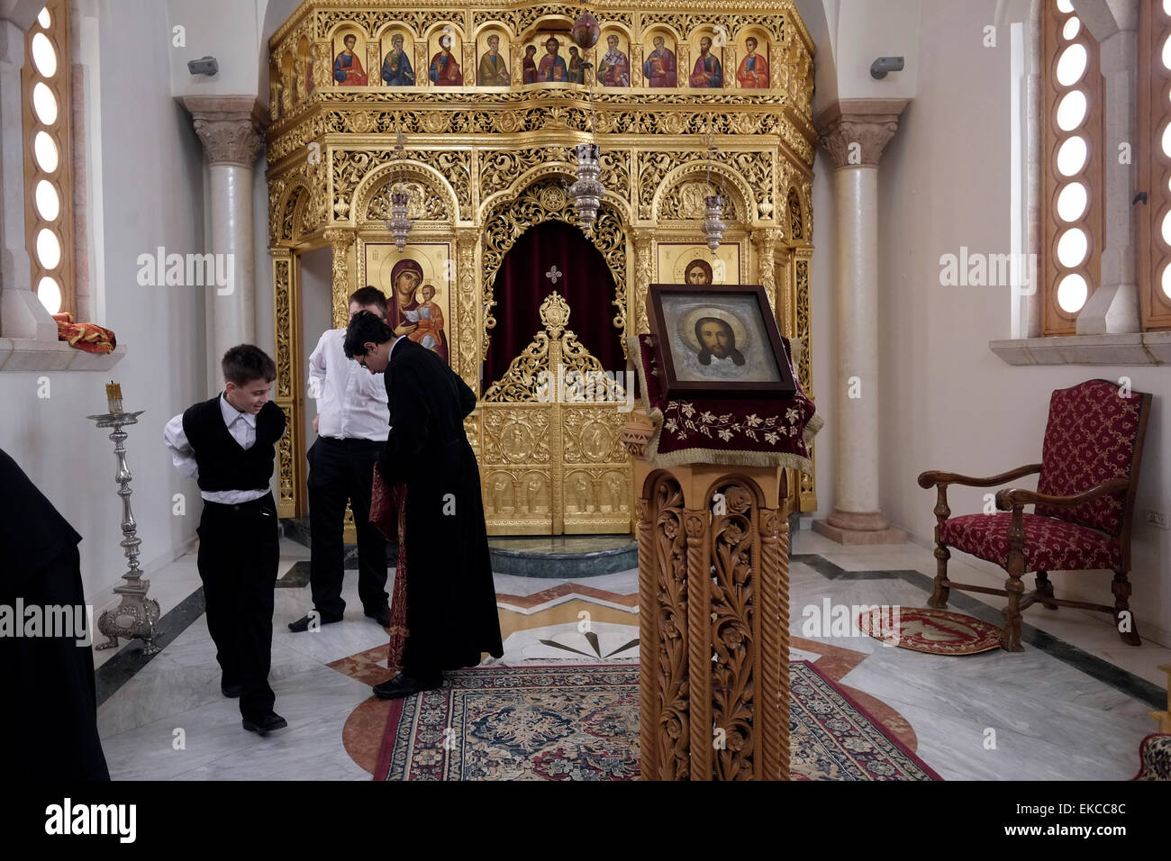 Young Greek Orthodox Altar boys at the chapel of the Greek Orthodox ...