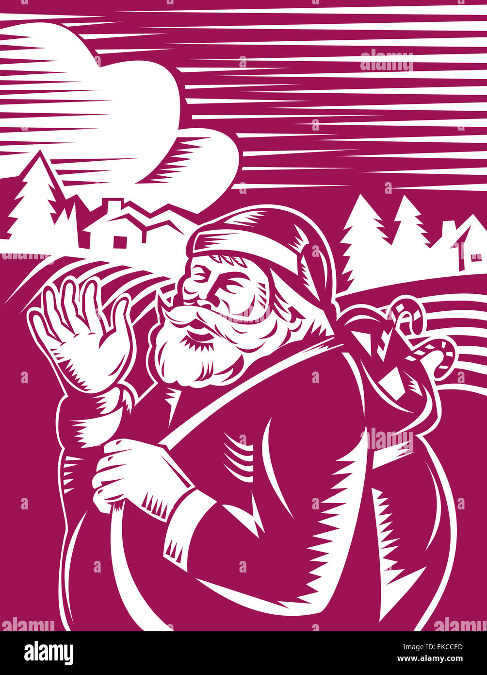 Santa claus waving hi-res stock photography and images - Alamy