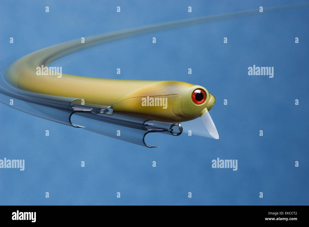 Fishing lure in water Stock Photo - Alamy