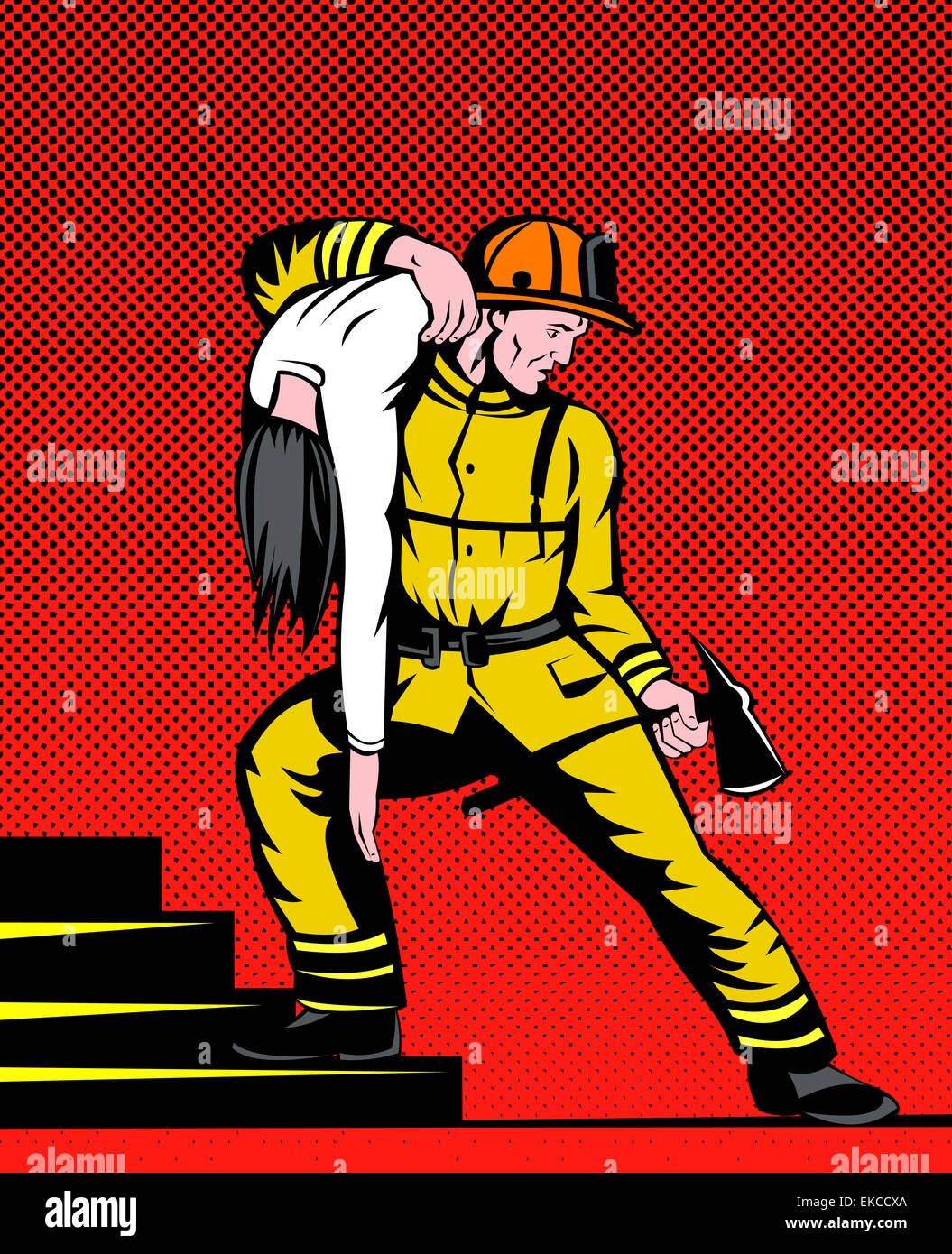 Fireman carry hi-res stock photography and images - Alamy