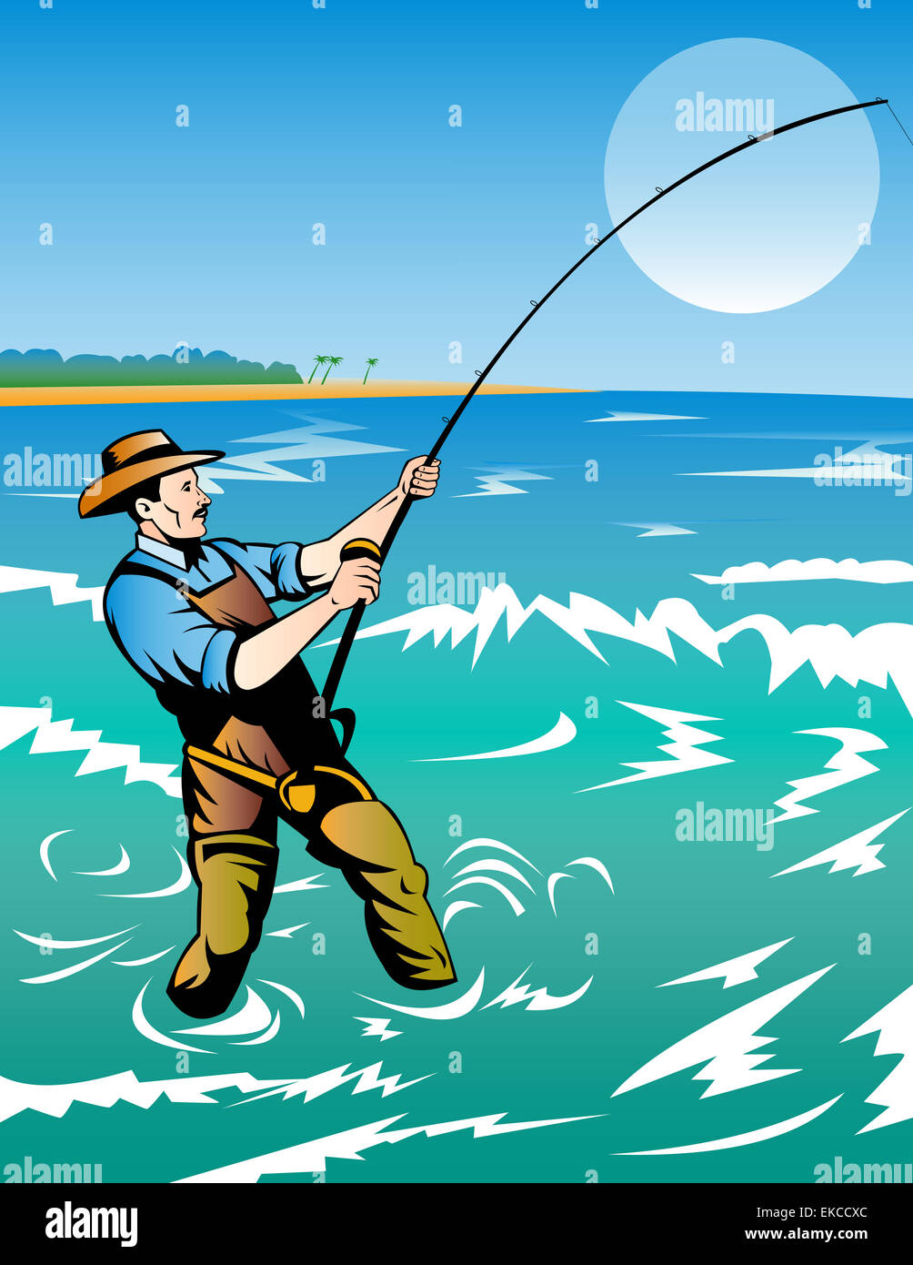 Casting in surf hi-res stock photography and images - Alamy