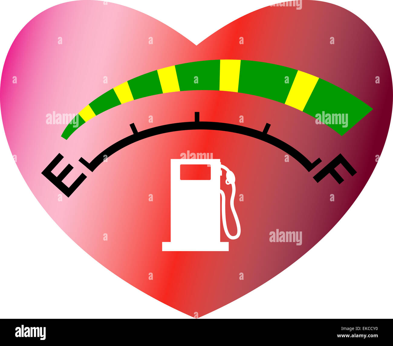 fuel gage meter heart shape Stock Photo - Alamy