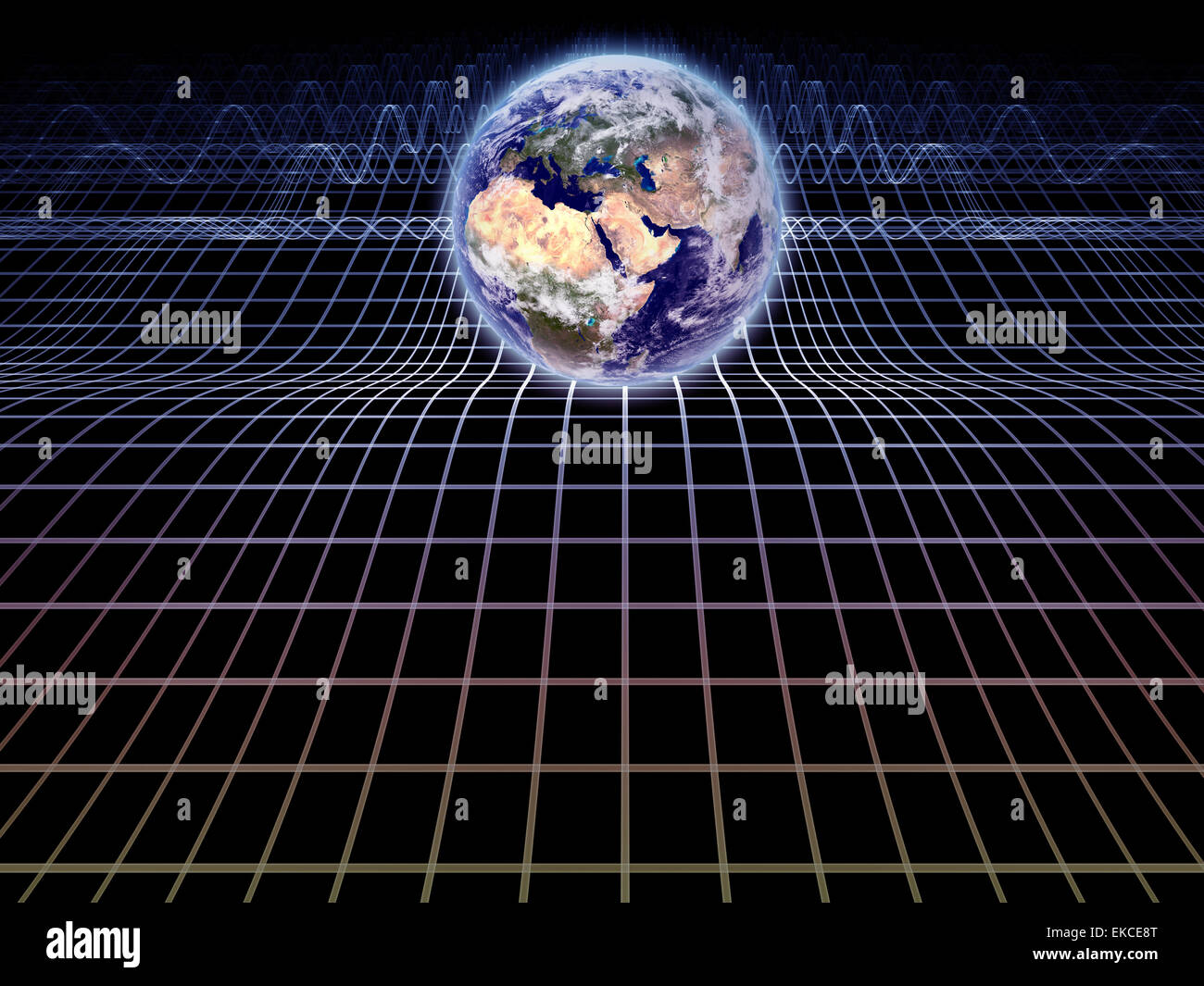 Earth on Grid Stock Photo - Alamy