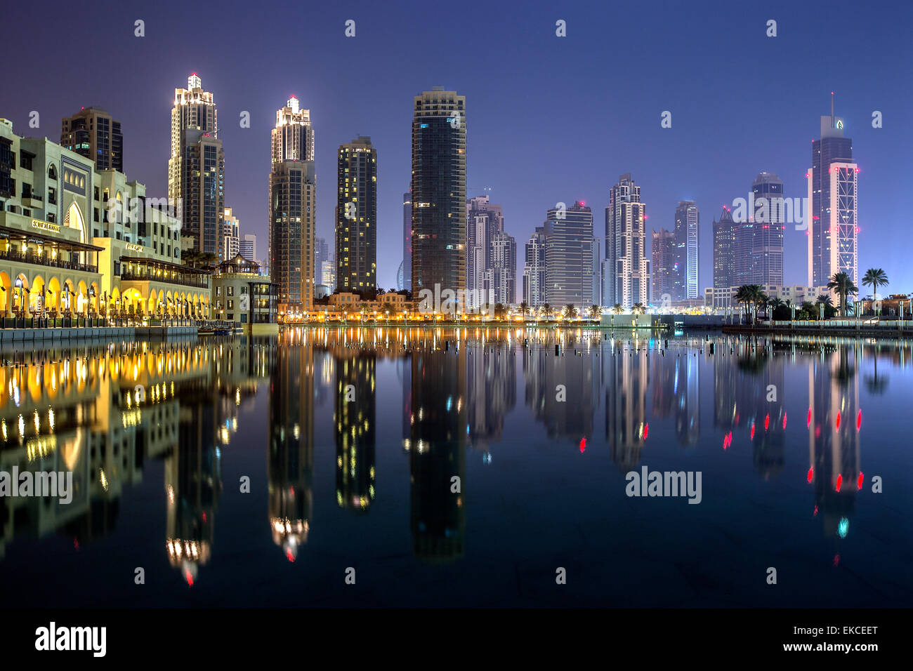 City skyline at night, Dubai, UAE Stock Photo - Alamy