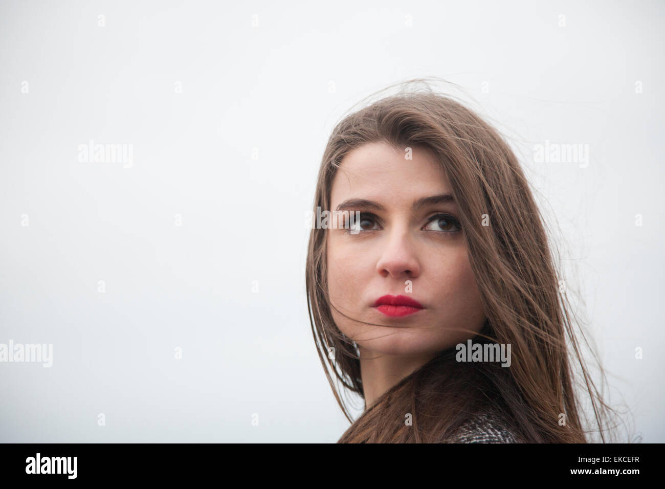 Long hair beautiful young hi-res stock photography and images - Alamy