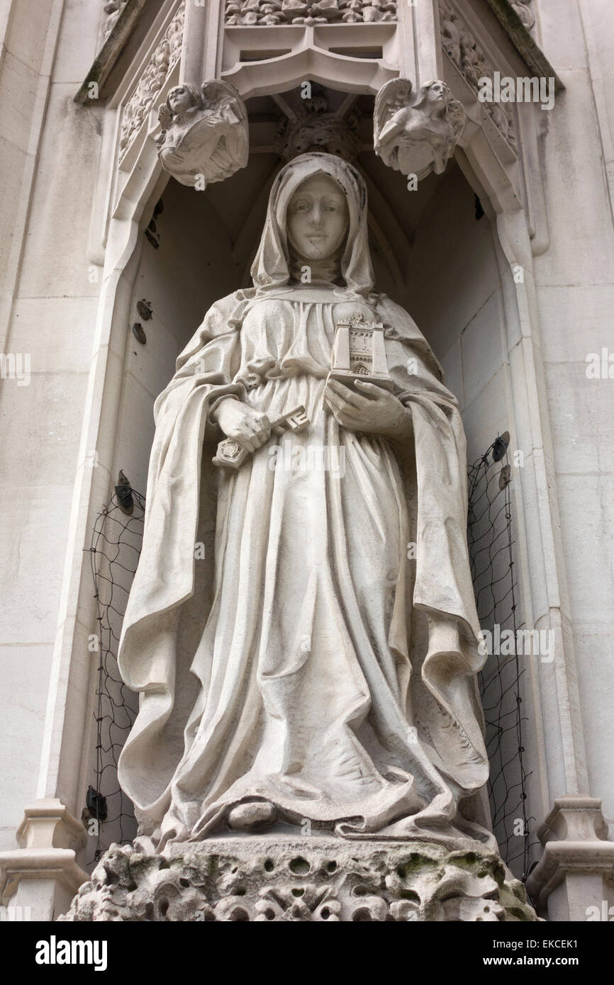 Sculpture on exterior of Middlesex Guildhall (built 1906-1913 ...