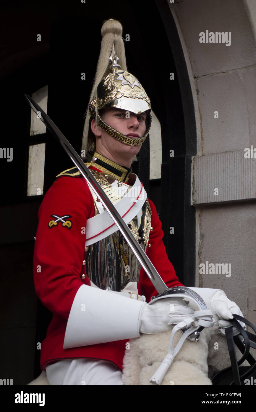 Life Guard at Horse Guard's Parade, Whitehall, London, UK Stock Photo ...