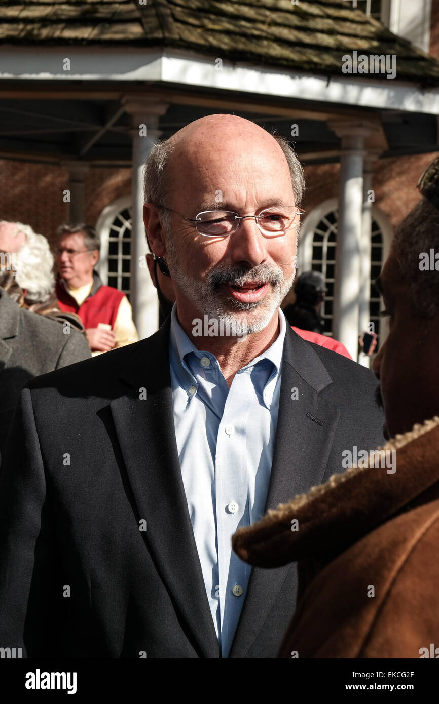 LANCASTER, PA - NOVEMBER 3, 2014: Tom Wolf makes a campaign stop and ...