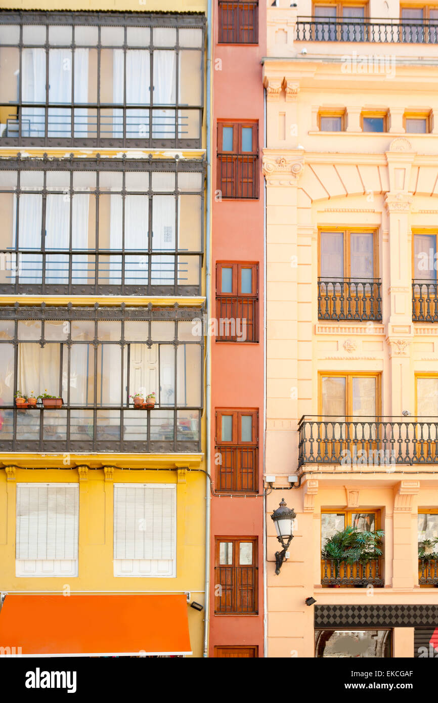 building world most narrow in Valencia Stock Photo - Alamy