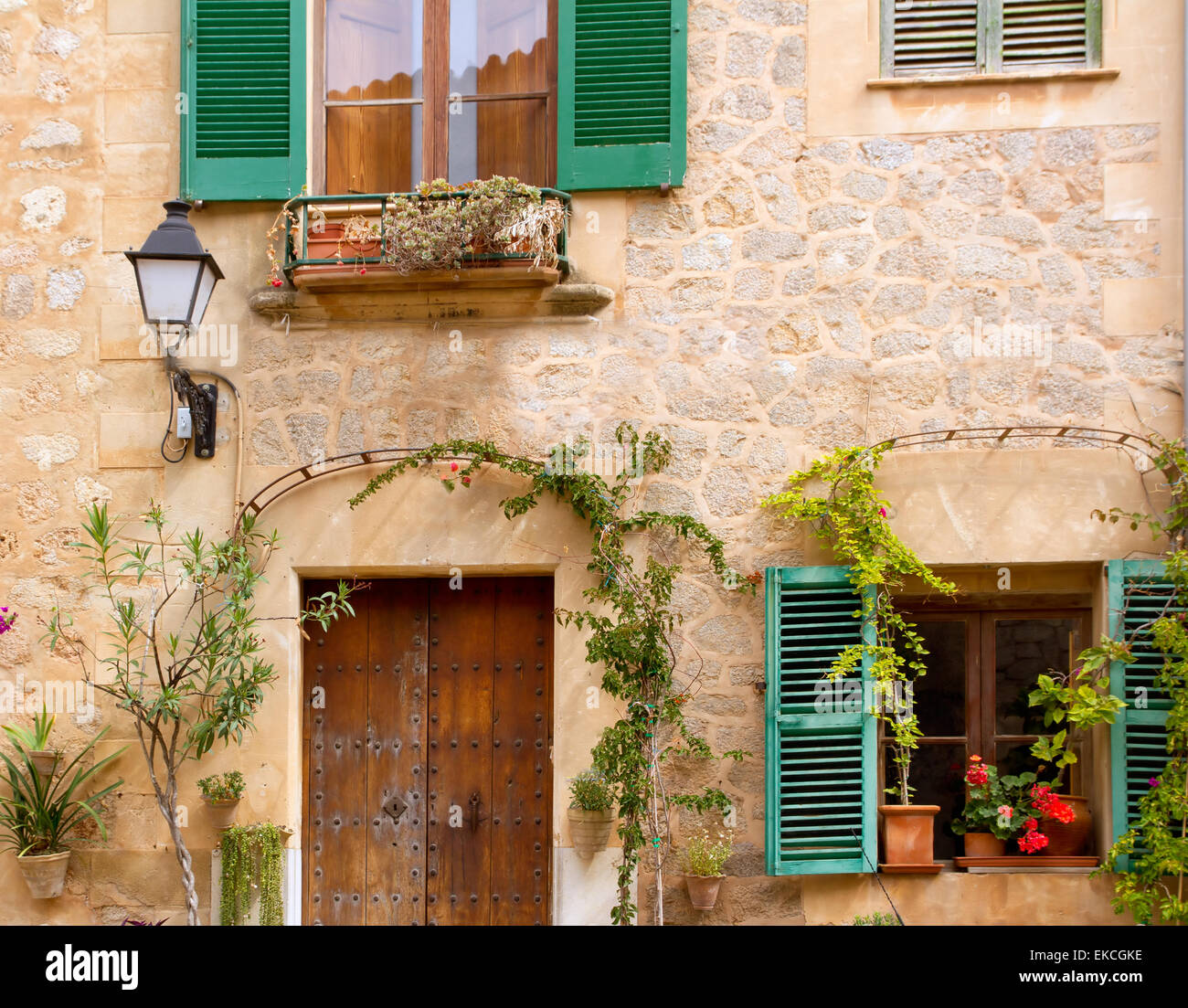 Medieval Valldemosa traditional Majorca village Stock Photo - Alamy