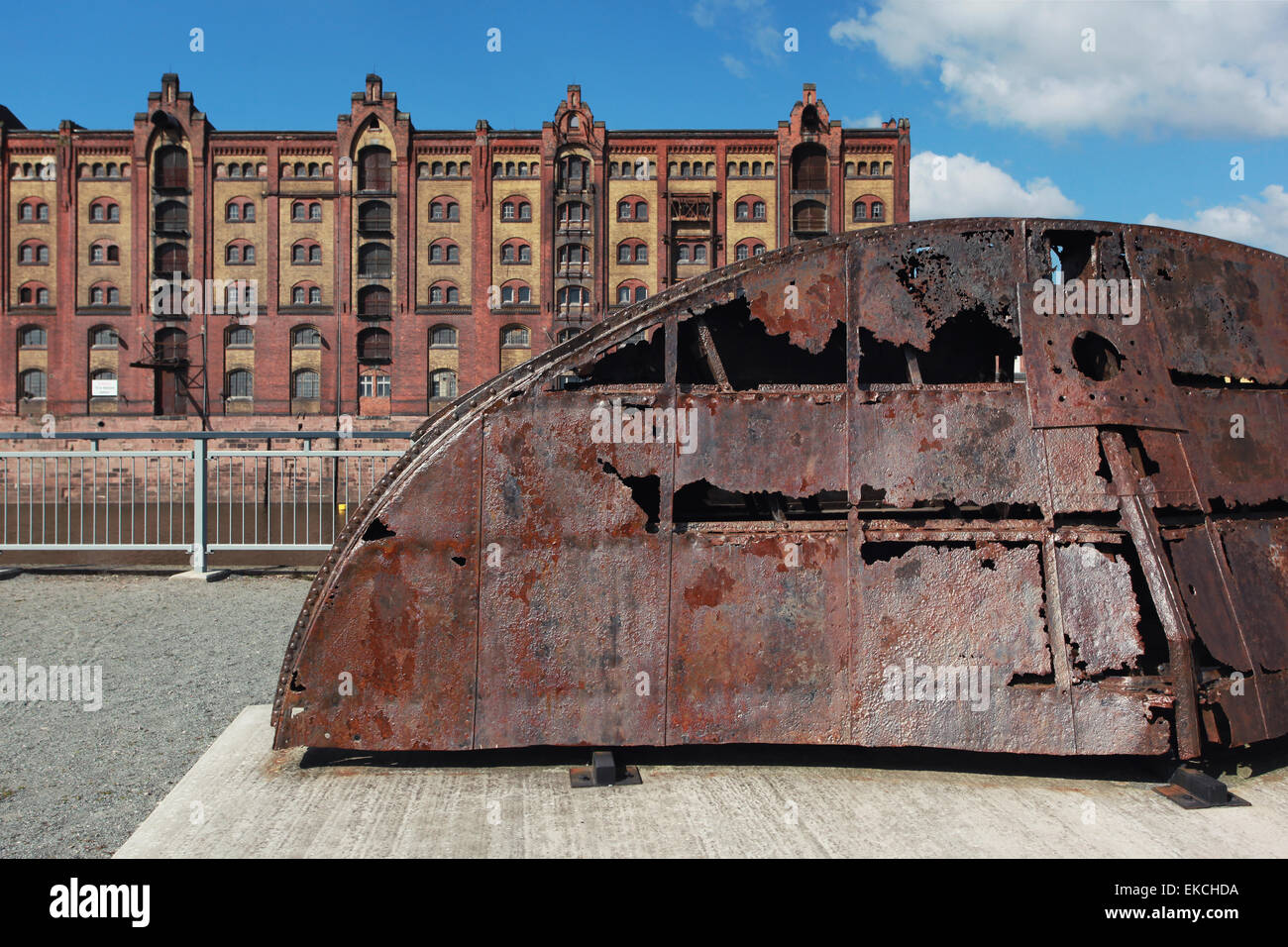 Old stern of the historical chain boat "Gustav Zeuner"; one of the ...