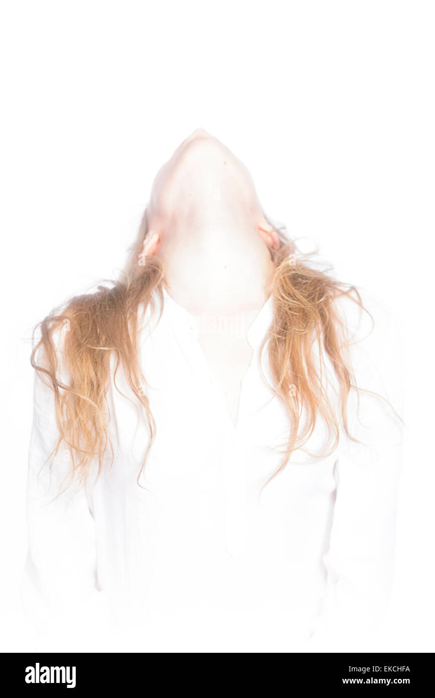 High Key, conceptual portrait on studio Stock Photo - Alamy